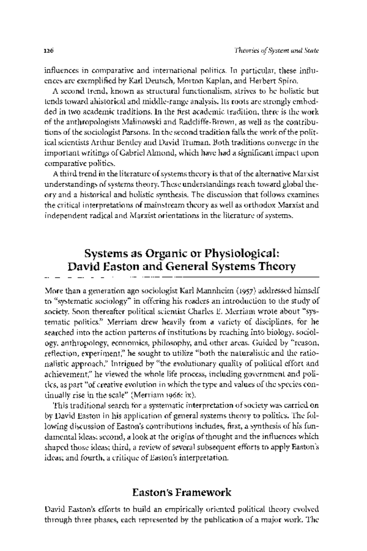 Easton and Almond - influences in comparative and international ...