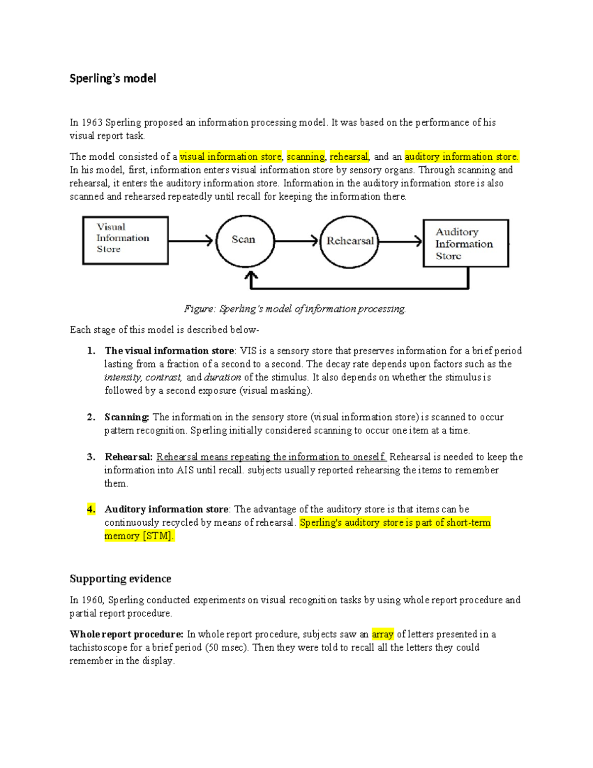Sperling's model - Sperling’s model In 1963 Sperling proposed an ...