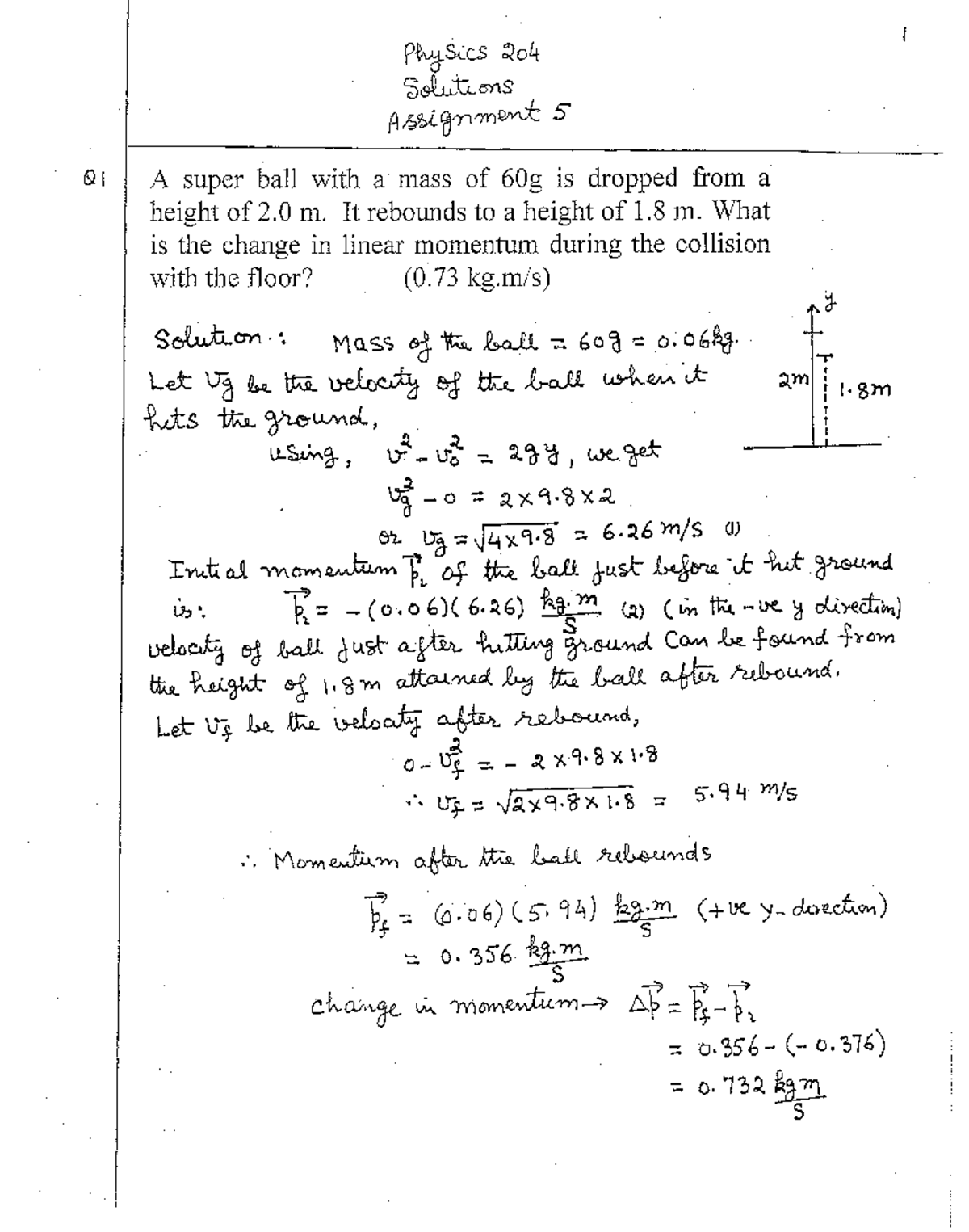 Phys204-Sol-Assgn 5 - SOLUTION TO ASSIGNMENT 5 - PHYS 204 - Studocu