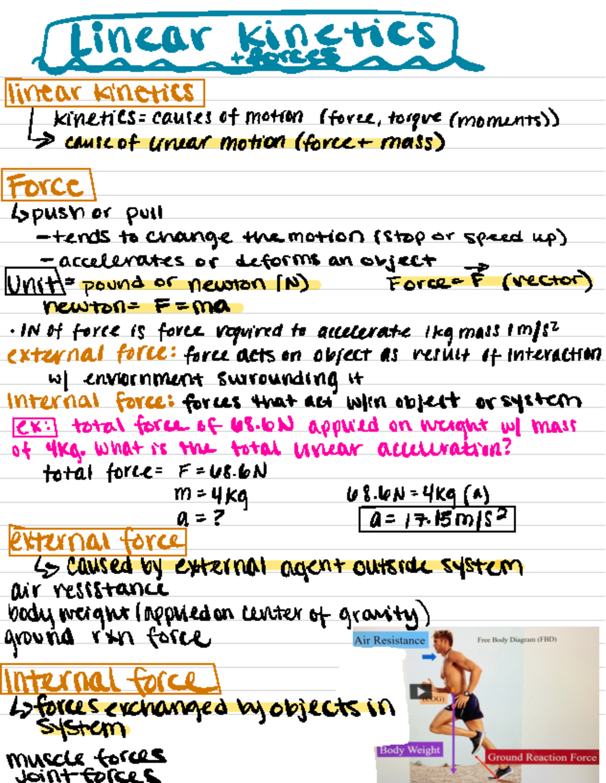 Angular and linear kinetics - linearfiornceesticsfmm ear kinetics ...