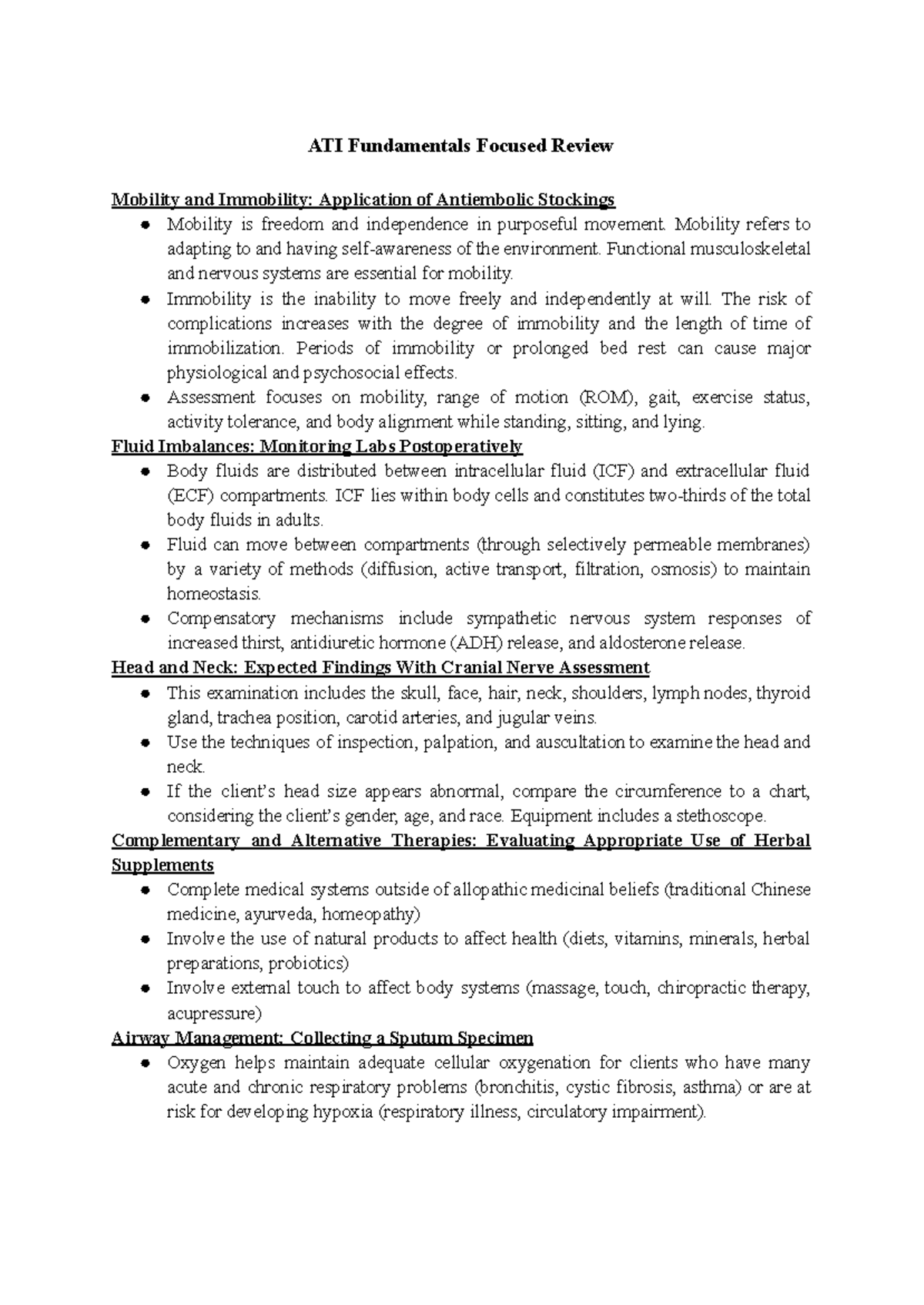 ATI Fundamentals Focused Review-1 - ATI Fundamentals Focused Review ...