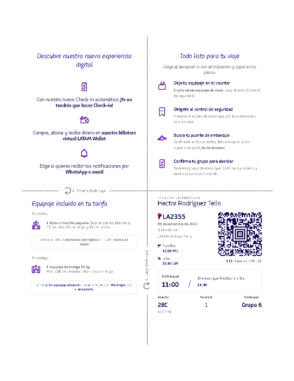 Tarjeta de Embarque Latam Airlines - Descubre nuestra nueva experiencia ...