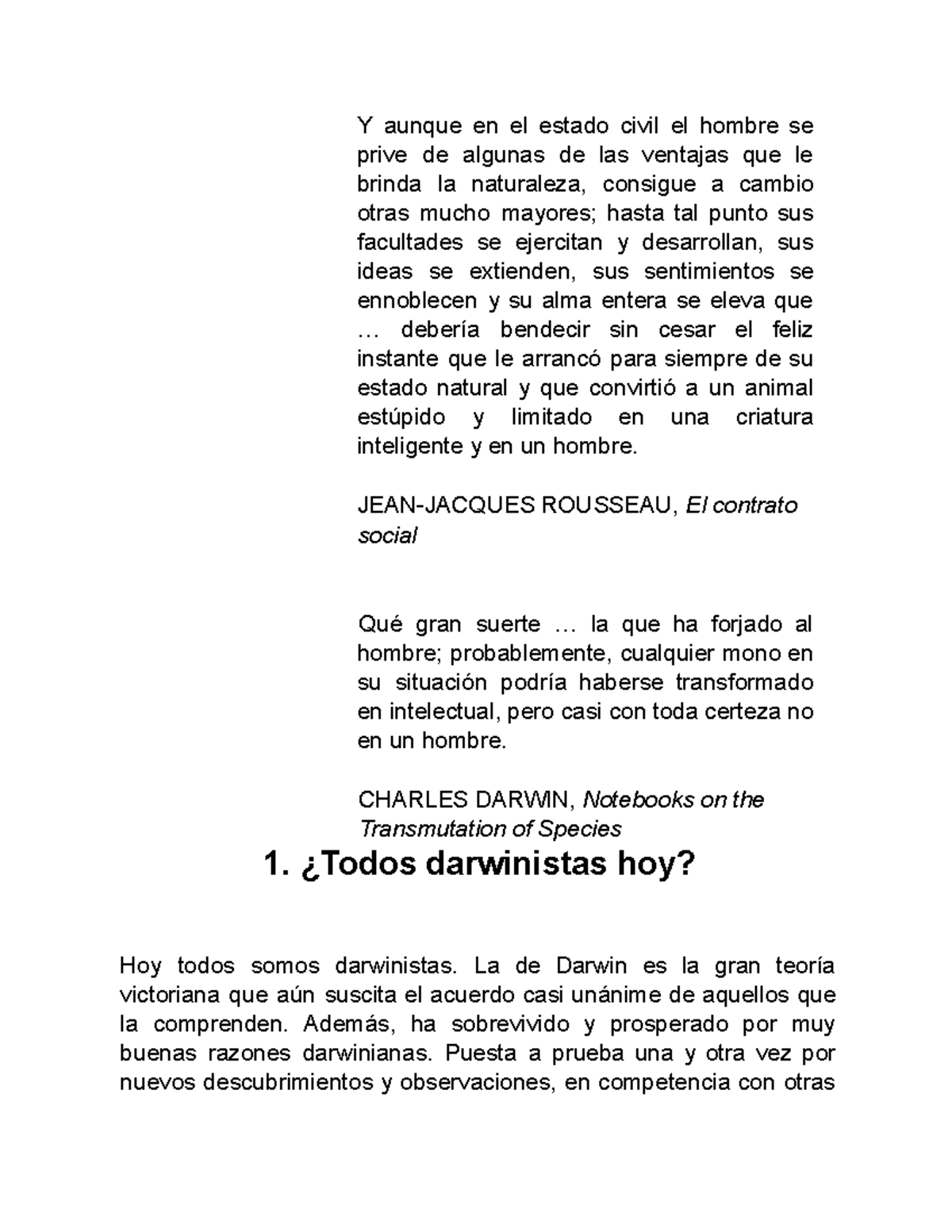 Adam-Kuper-El-primate-elegido cap1 ¿ Todos Darwinistas HOY - Y aunque ...