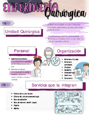 Resumen de quirófano y NOM 016 - Unida d Quirúrgica a q Se define como un conjunto de locales e ...