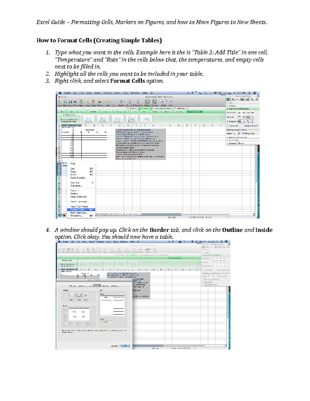Excel Guide Format Cells Markers New Sheets How To Format Cells