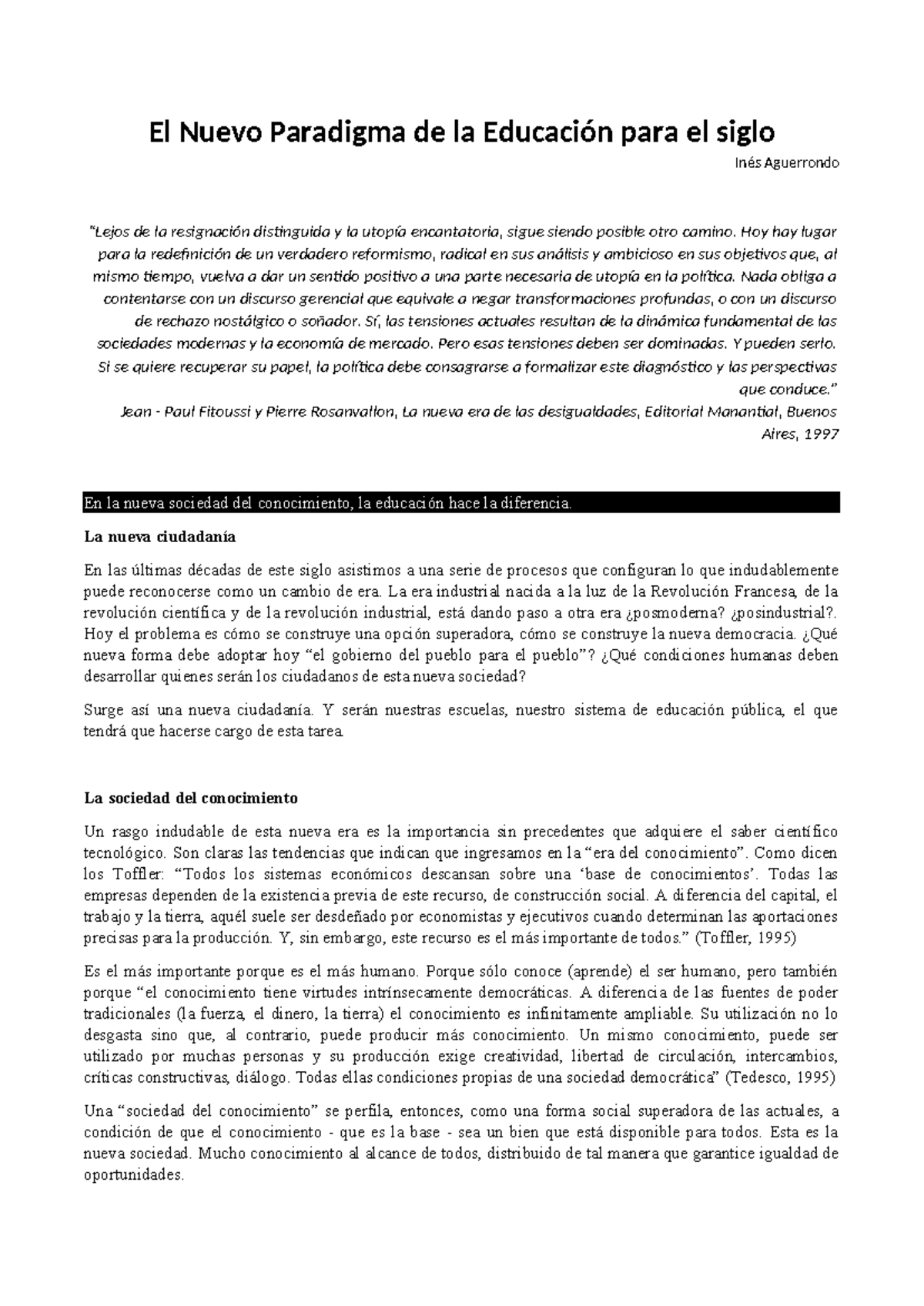 Educación en el siglo XXI - El Nuevo Paradigma de la Educación para el ...