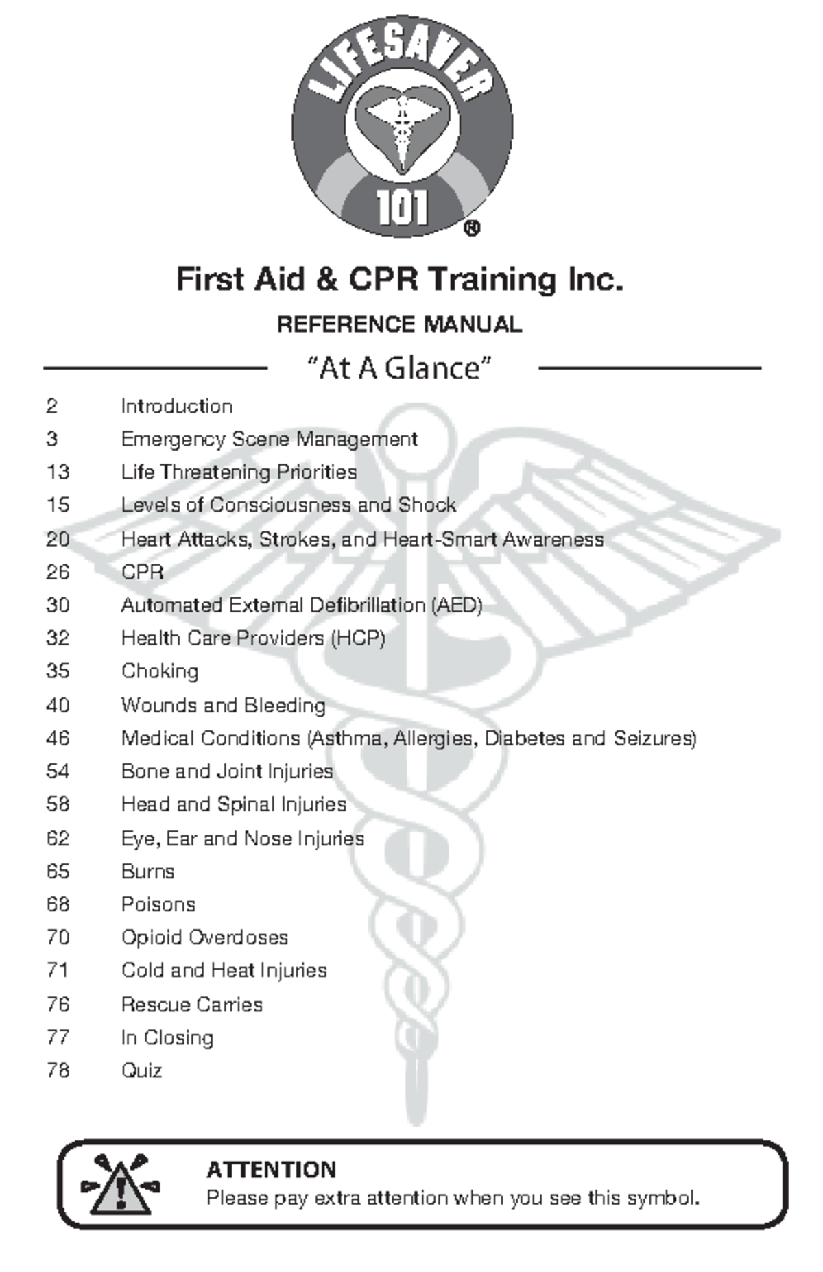 First Aid and CPR Ref Manual 2020 January 2020 - 2 Introduction 3 ...
