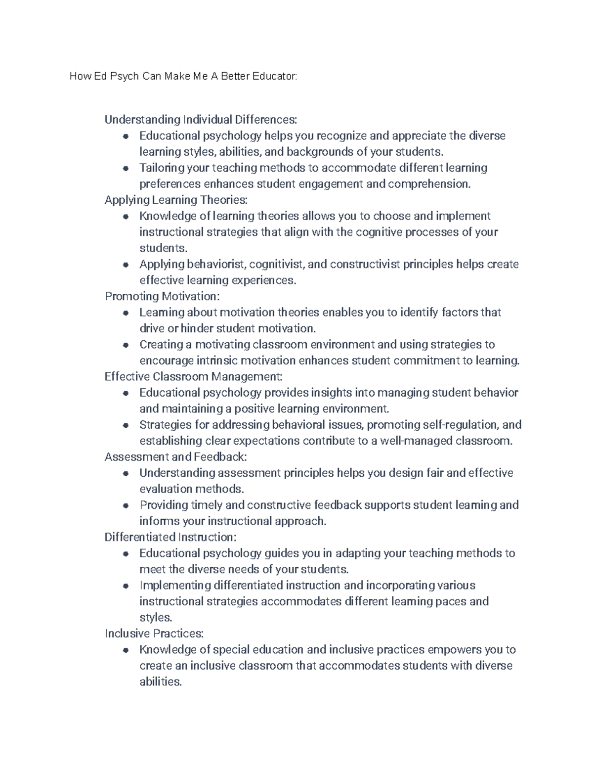 Ed Psych Notes - 2 - How Ed Psych Can Make Me A Better Educator ...
