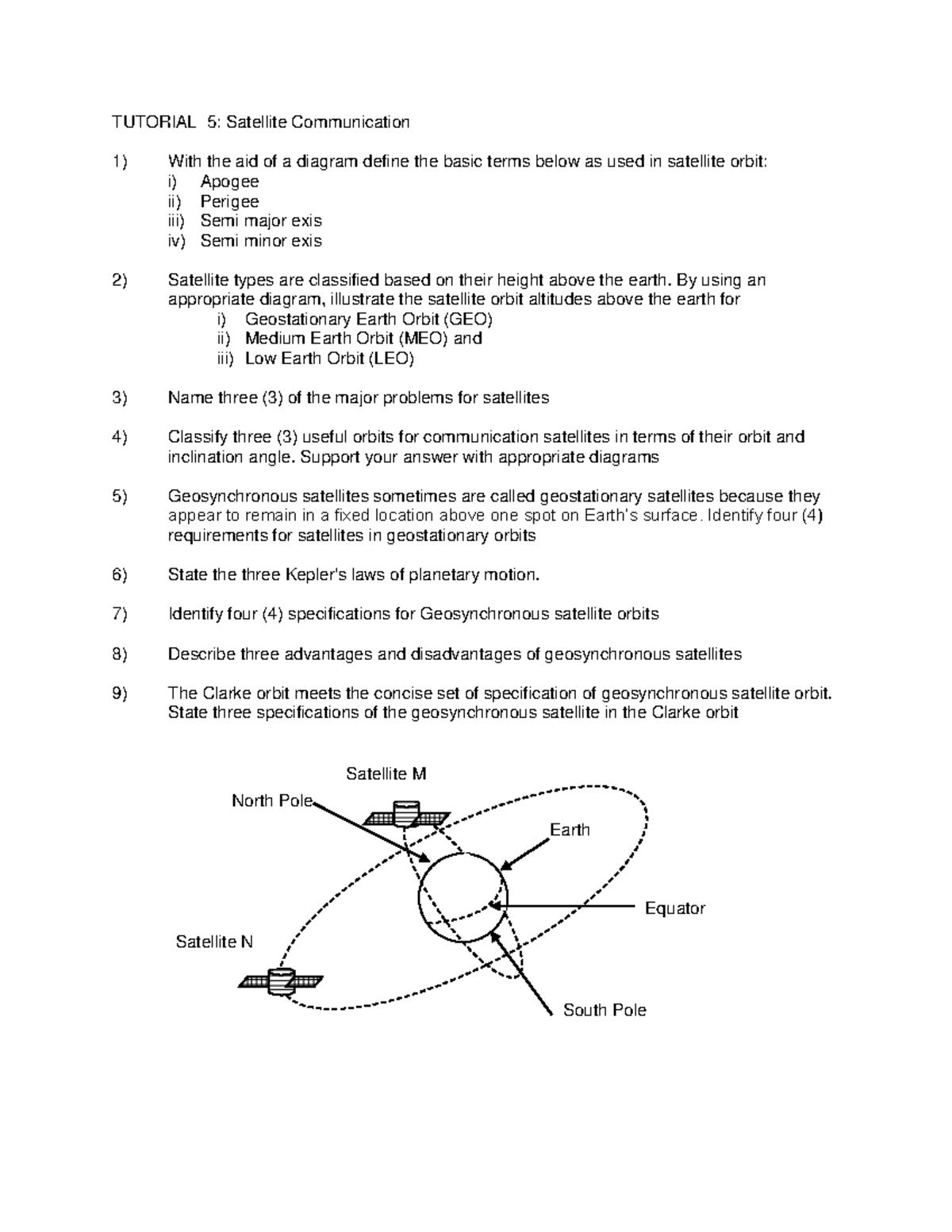 Tutorial CHP 5 - TUTORIAL 5: Satellite Communication With the aid of a ...