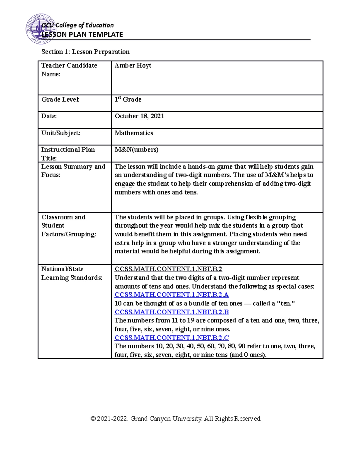 Engaging All Students Through Academic Games - LESSON PLAN TEMPLATE ...