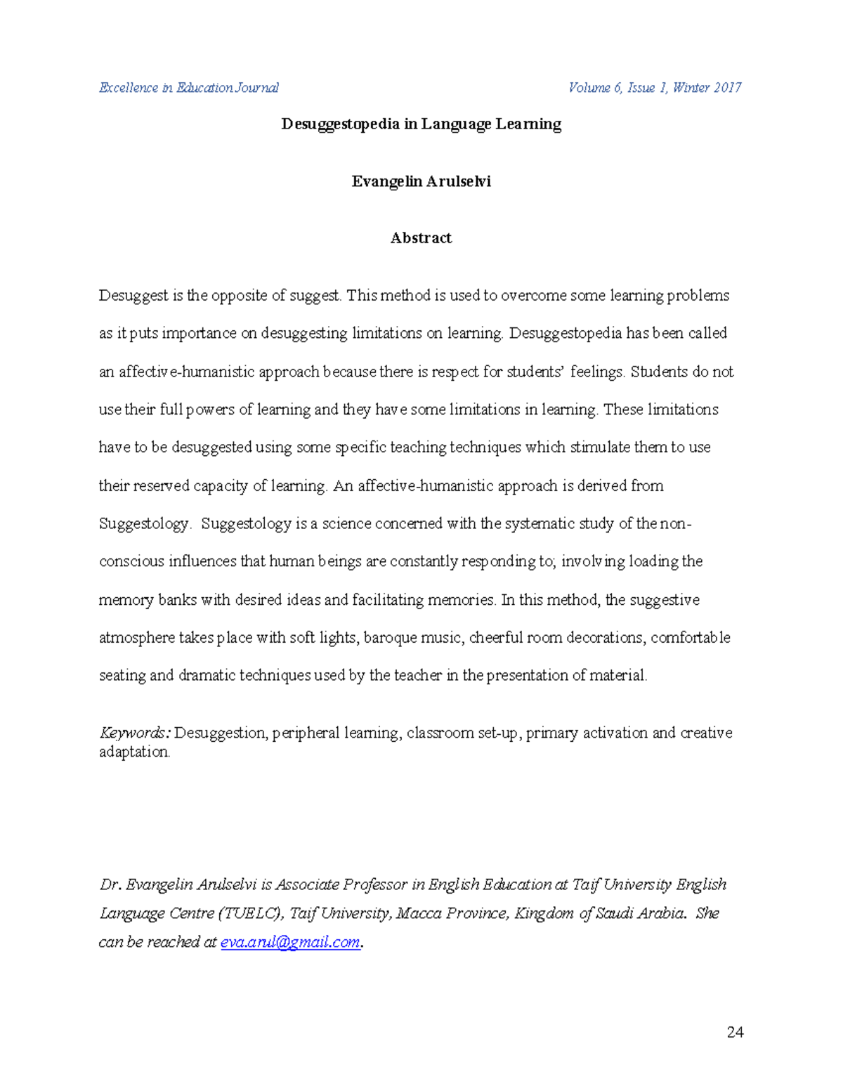 EJ1210180 - lol - Desuggestopedia in Language Learning Evangelin ...