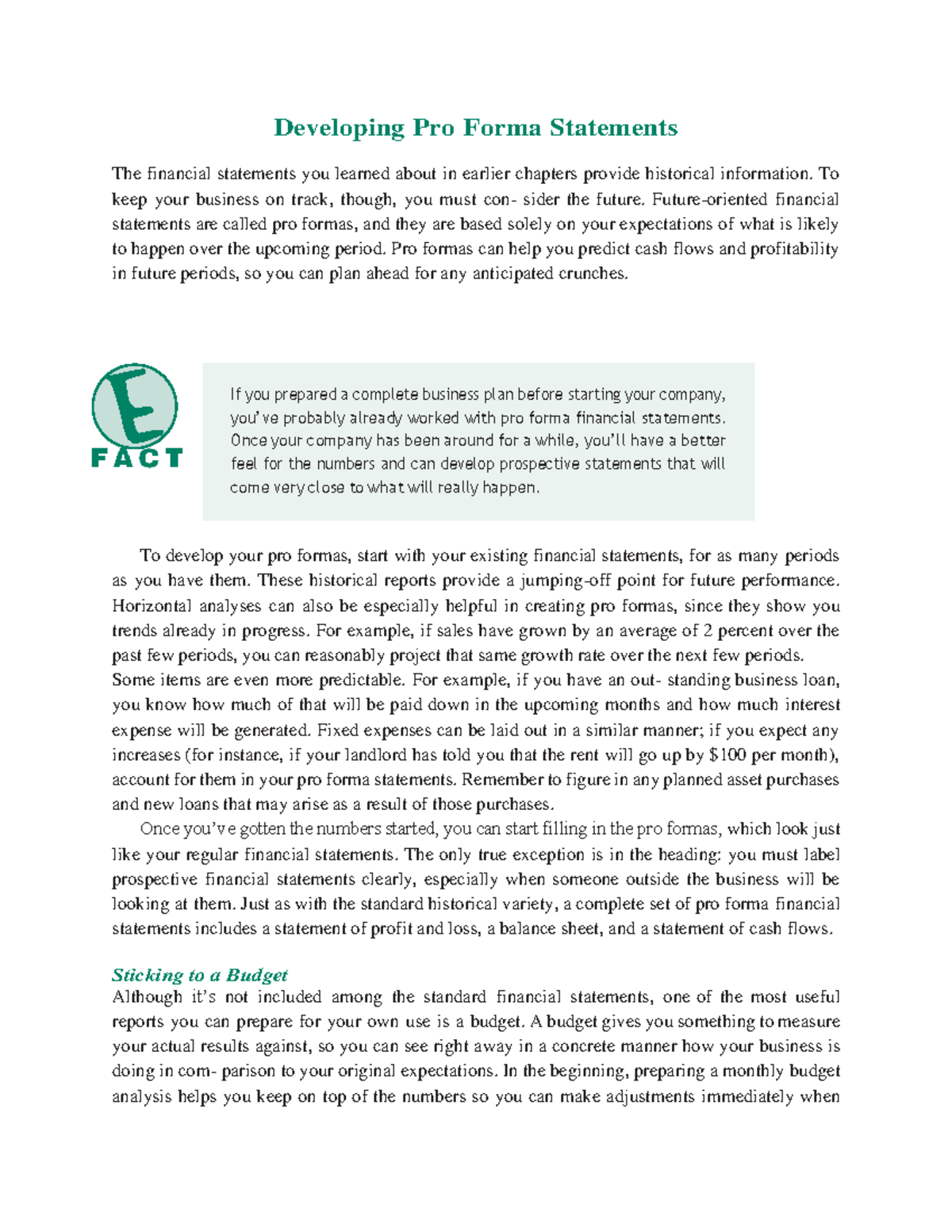 Developing Pro Forma Statements in Accounting - Developing Pro Forma ...