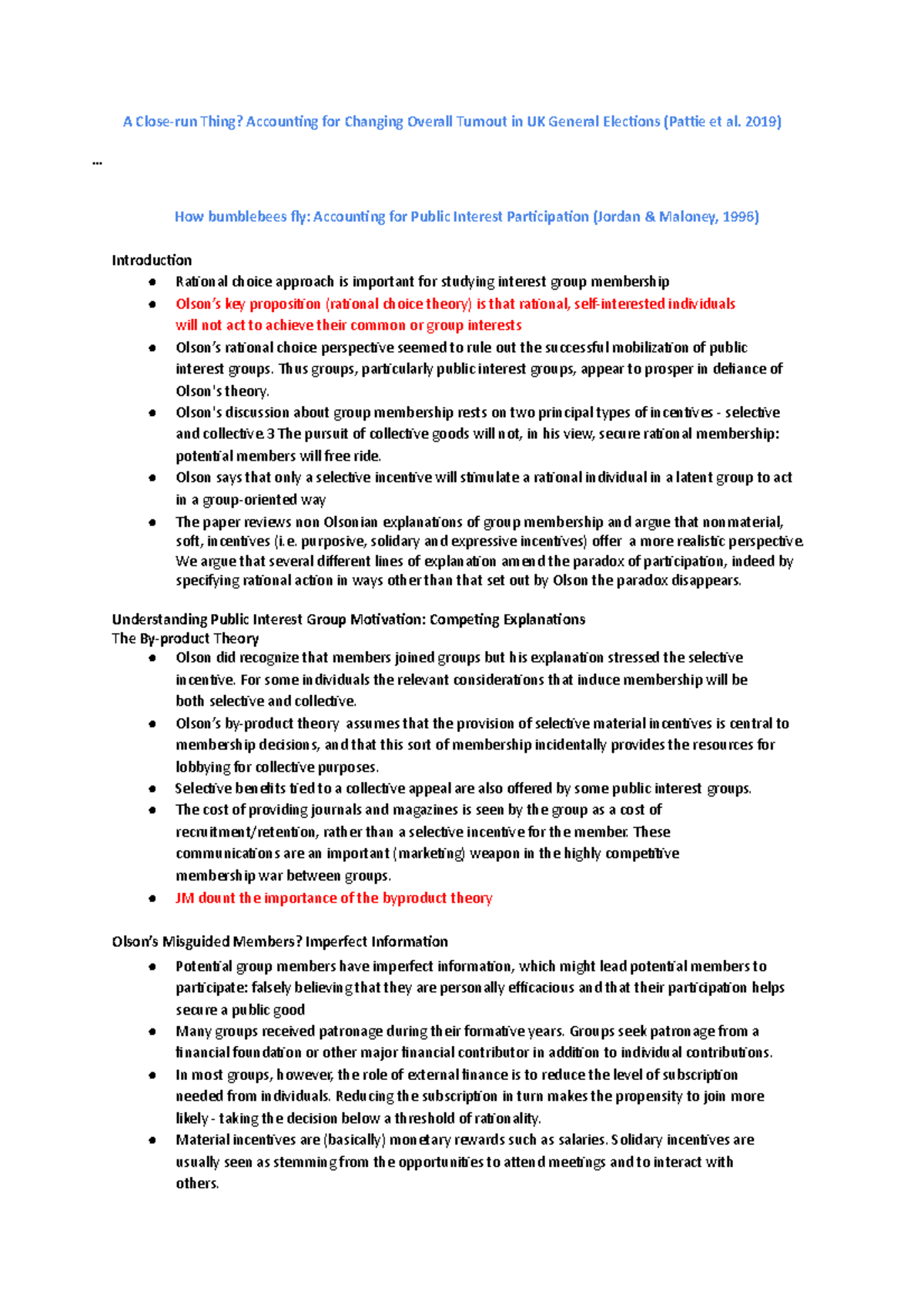 Topic 2 Reading Summaries - A Close-run Thing? Accounting for Changing ...