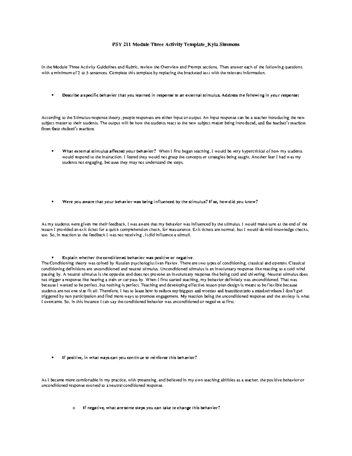PSY211 module 3 activity template - PSY 211 Module Three Activity ...