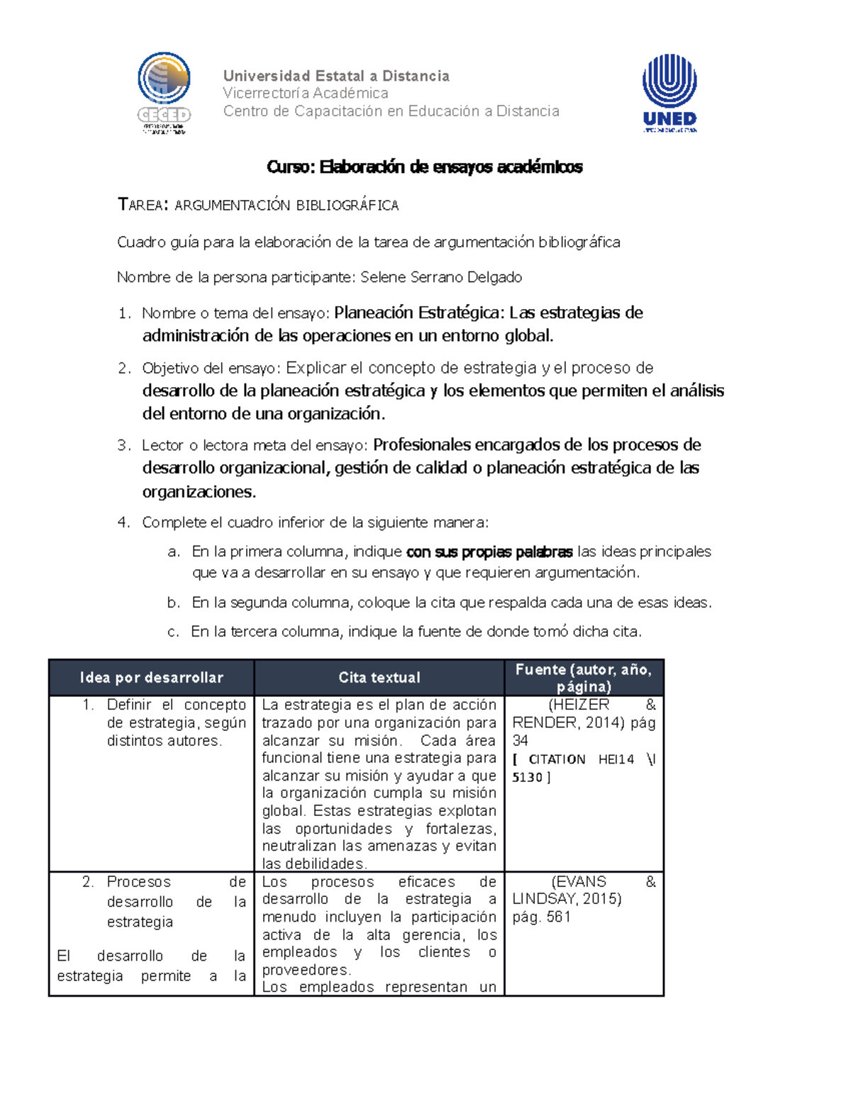 Tarea argumentacion bibliografica Selene Serrano - Vicerrectoría ...