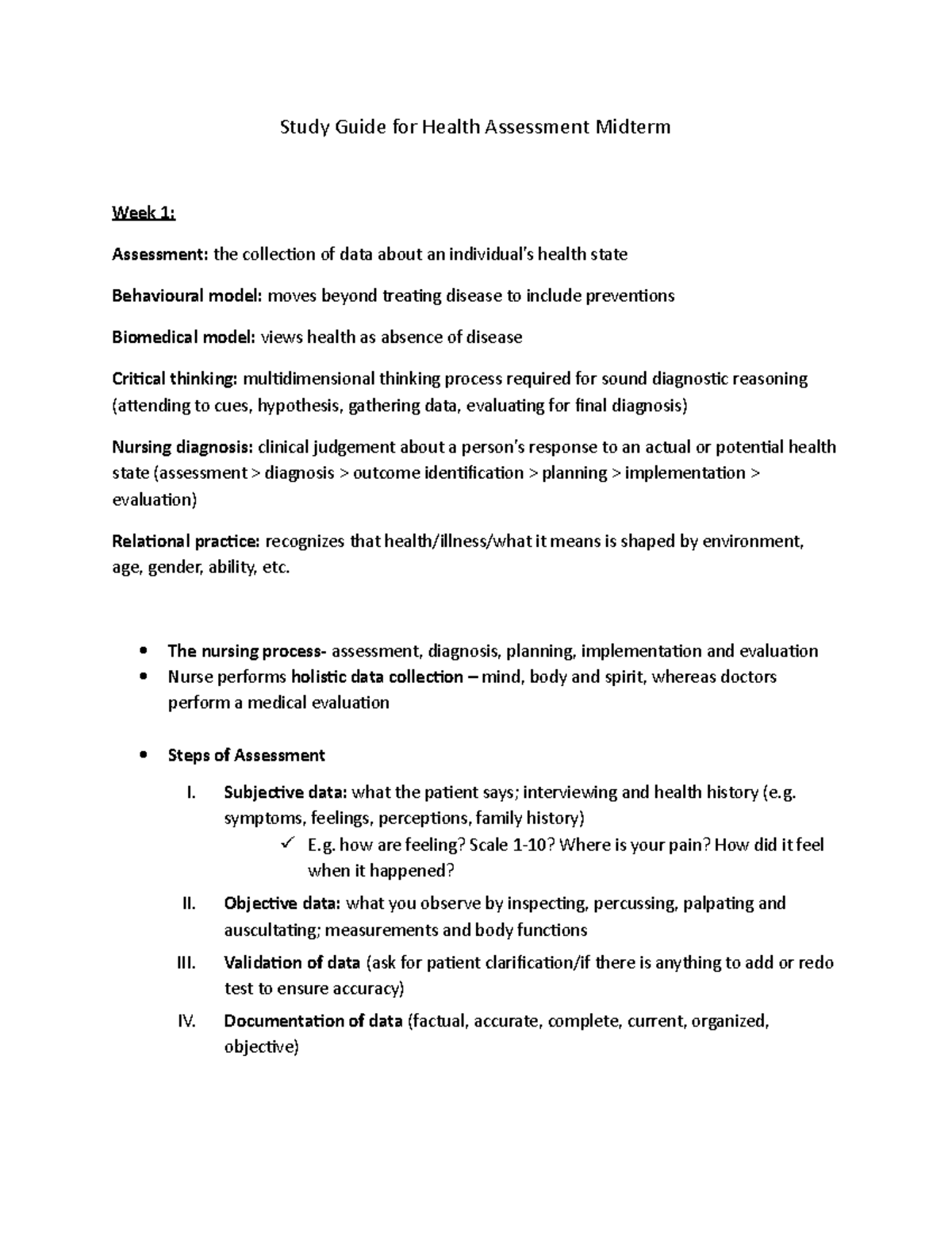 Study Guide For Health Assessment Midterm The Nursing Assessment study-guide-for-health-assessment-midterm-the-nursing-assessment