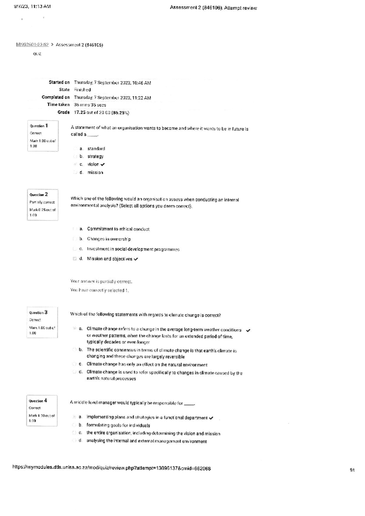 MNG2601 Assessment 2 - mng2601 - Studocu