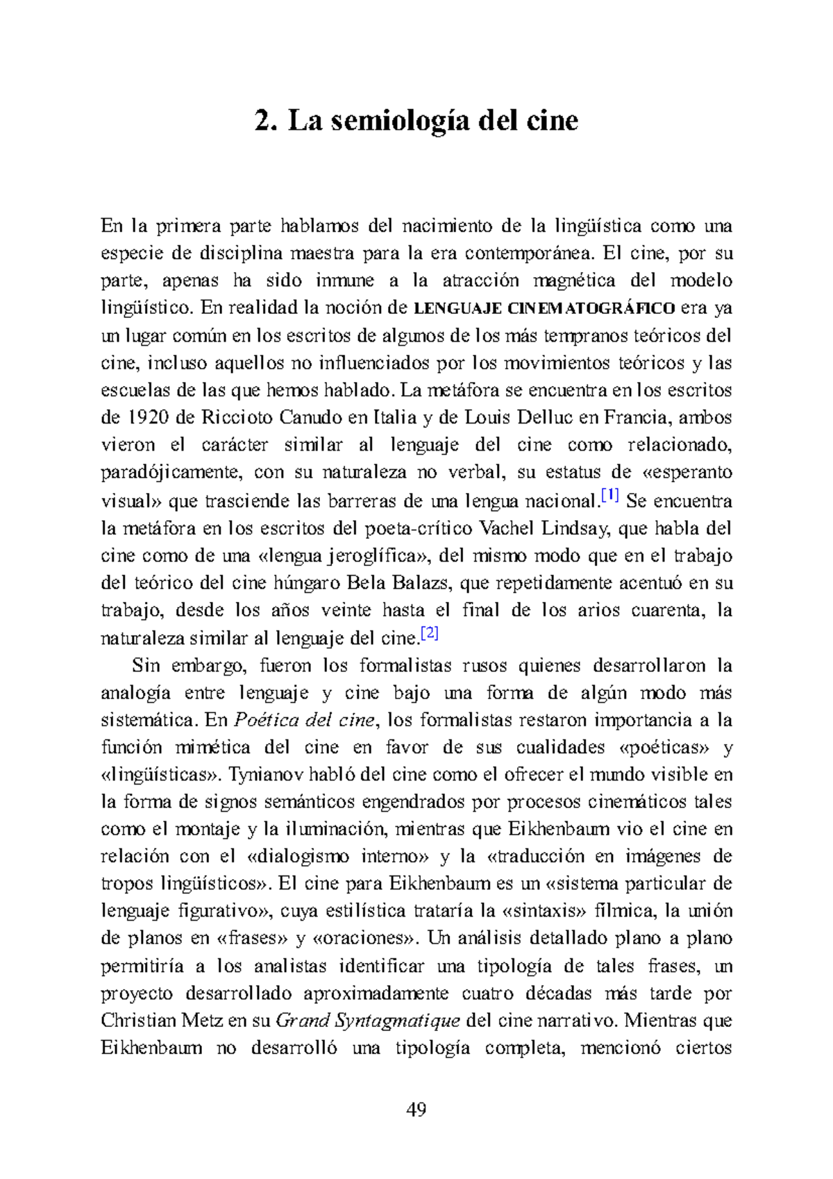 7 stam la semiologc 3ada del cine - !"#$"%&'())+,$"-&".(/& !" - Studocu