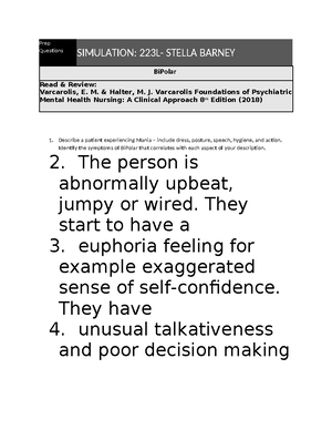 NURS 223L - Psychiatric Nursing Care Plan Template - Course: NURS 223L ...