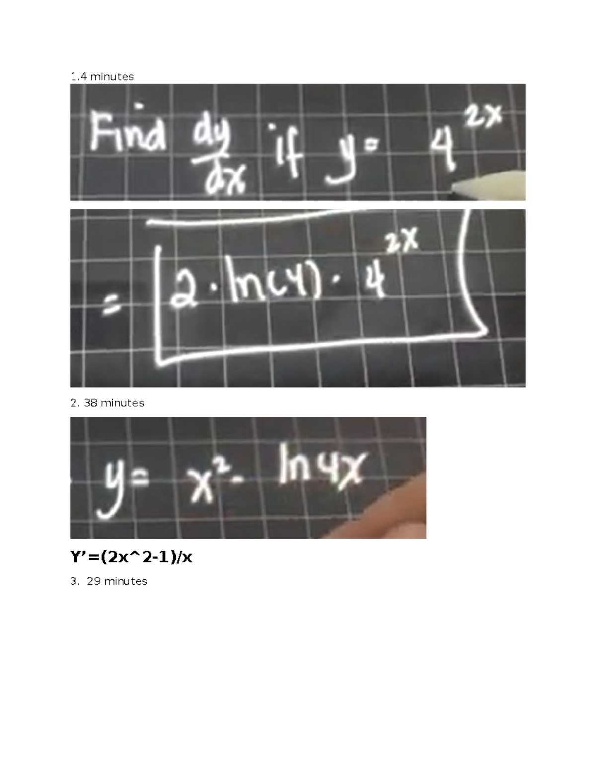 Log and exponential quiz - Bacherlor of Science in Computer Science - 1 ...