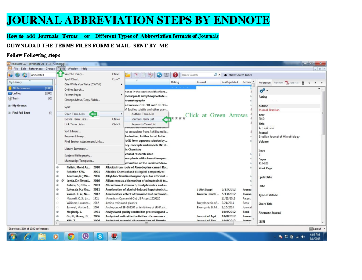 How to add Journals Terms or Different Types of Abbreviation formats of ...