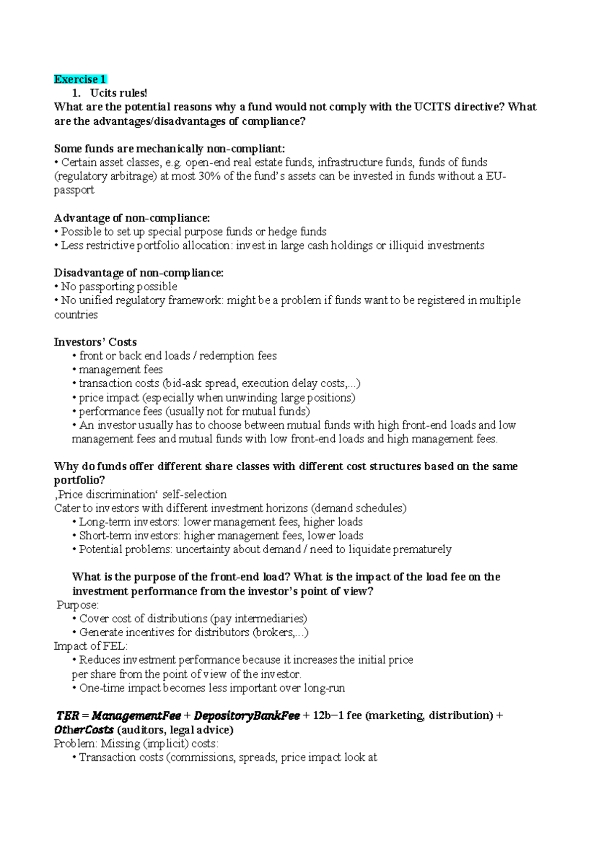 Summaries Of Theoretical Questions In The Exercise Classes Exercise 1 summaries-of-theoretical-questions-in-the-exercise-classes-exercise-1