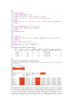 Handin-7 - tutorial sheet - Hand-in 7: 1a: Firstly, use PSQL (screenshot is attached in appendix ...