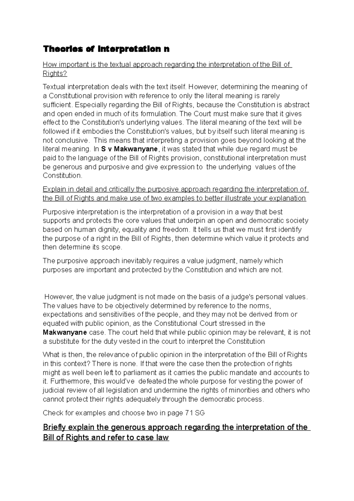 Theories of interpretation - However, determining the meaning of a ...