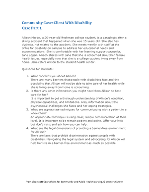 Community Advocacy Case1 1-10-17 DP - Kira Lo Community Case: Advocacy ...