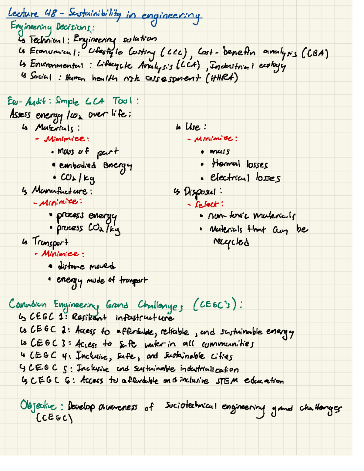 Sustainibility notes - ENG 1P13 - Studocu