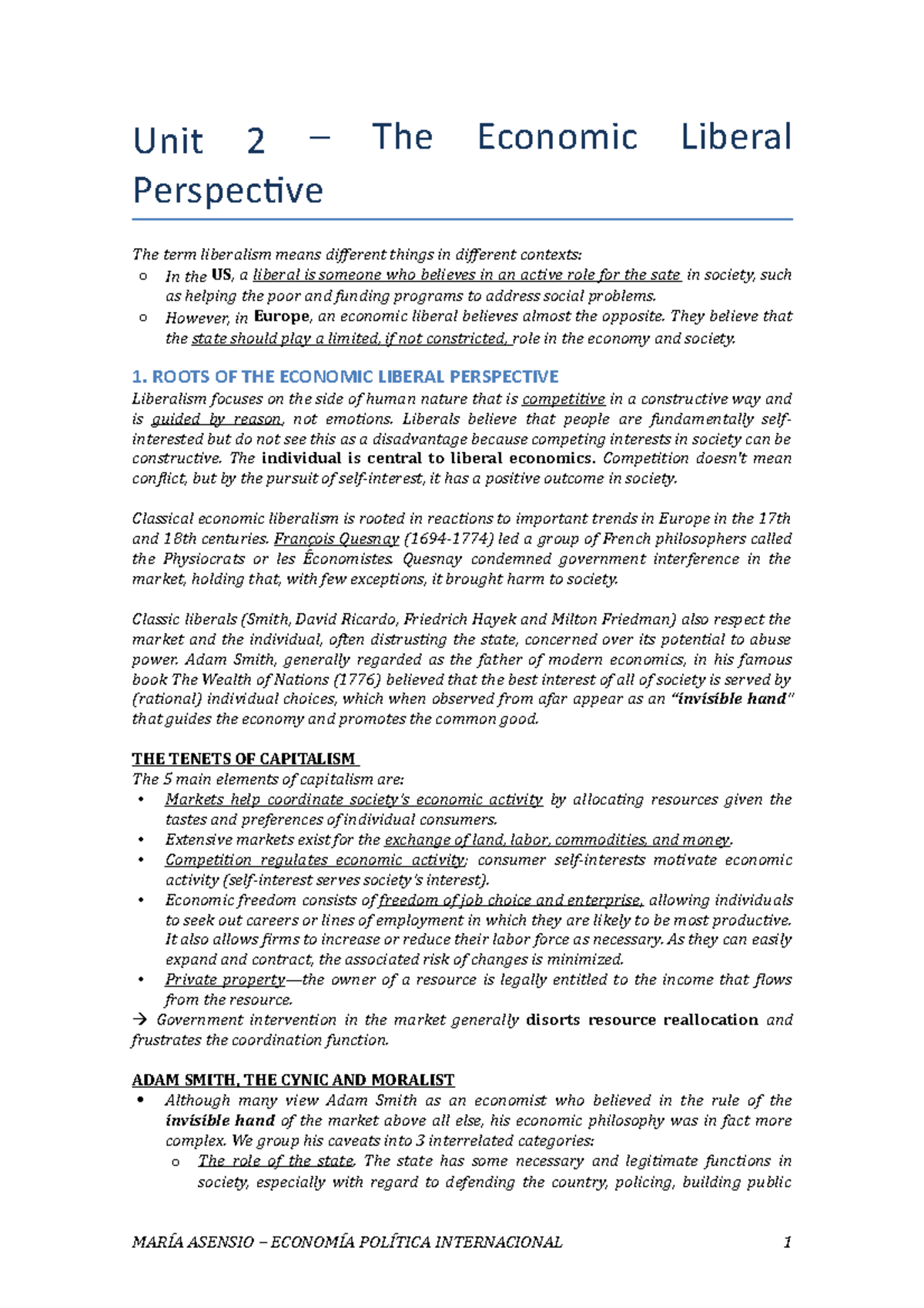 T2- Economy - Robert Robinson - Unit 2 – The Economic Liberal ...