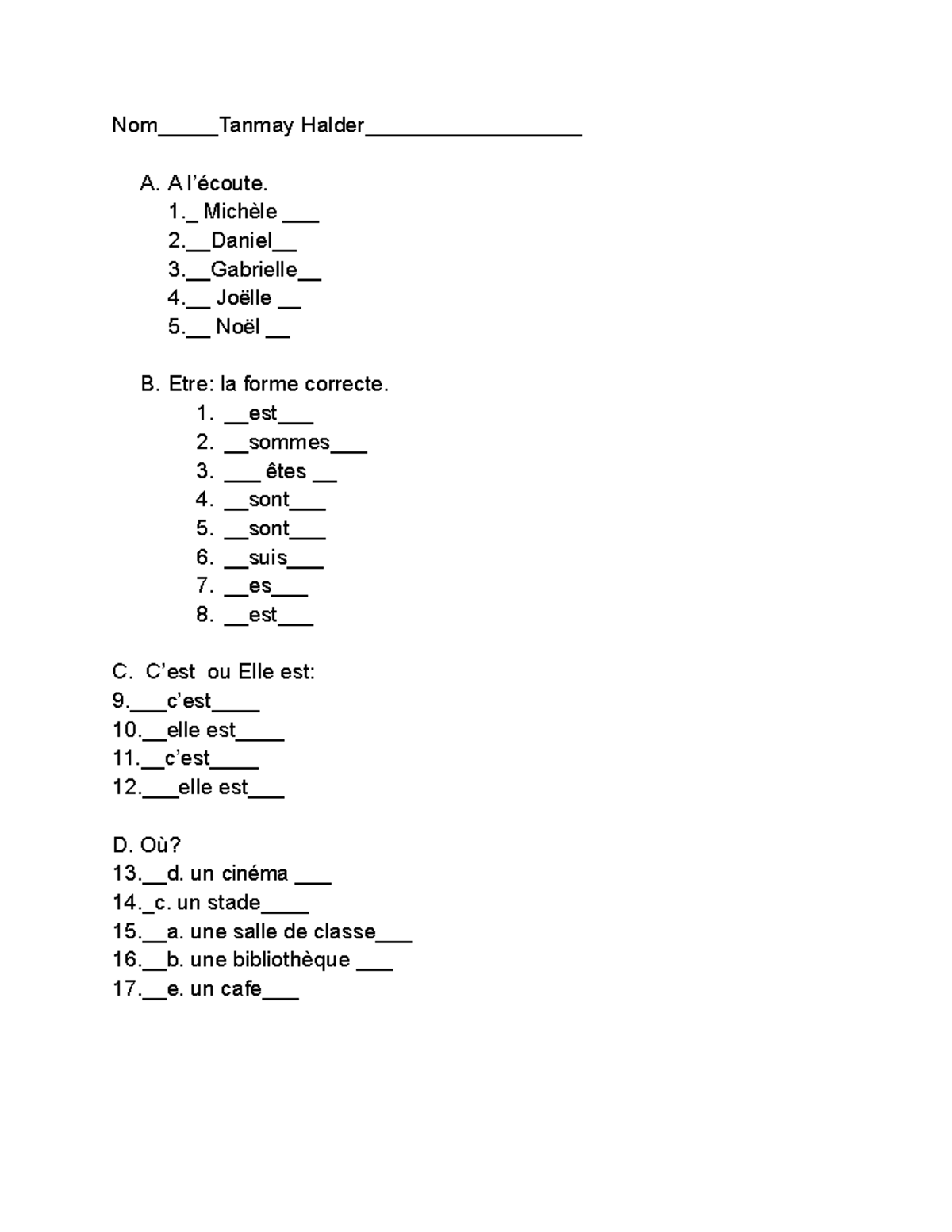 Assesment 1 frn - exam 1 - Nom_____Tanmay Halder__________________ A. A ...