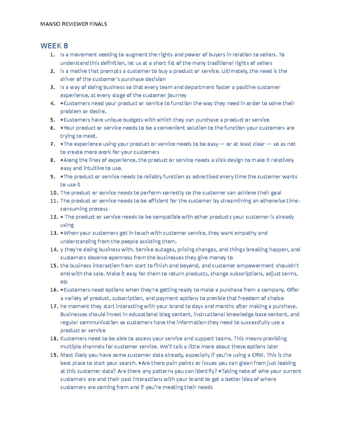 Mansci Reviewer - Review - MANSCI REVIEWER FINALS WEEK 8 Is a movement ...
