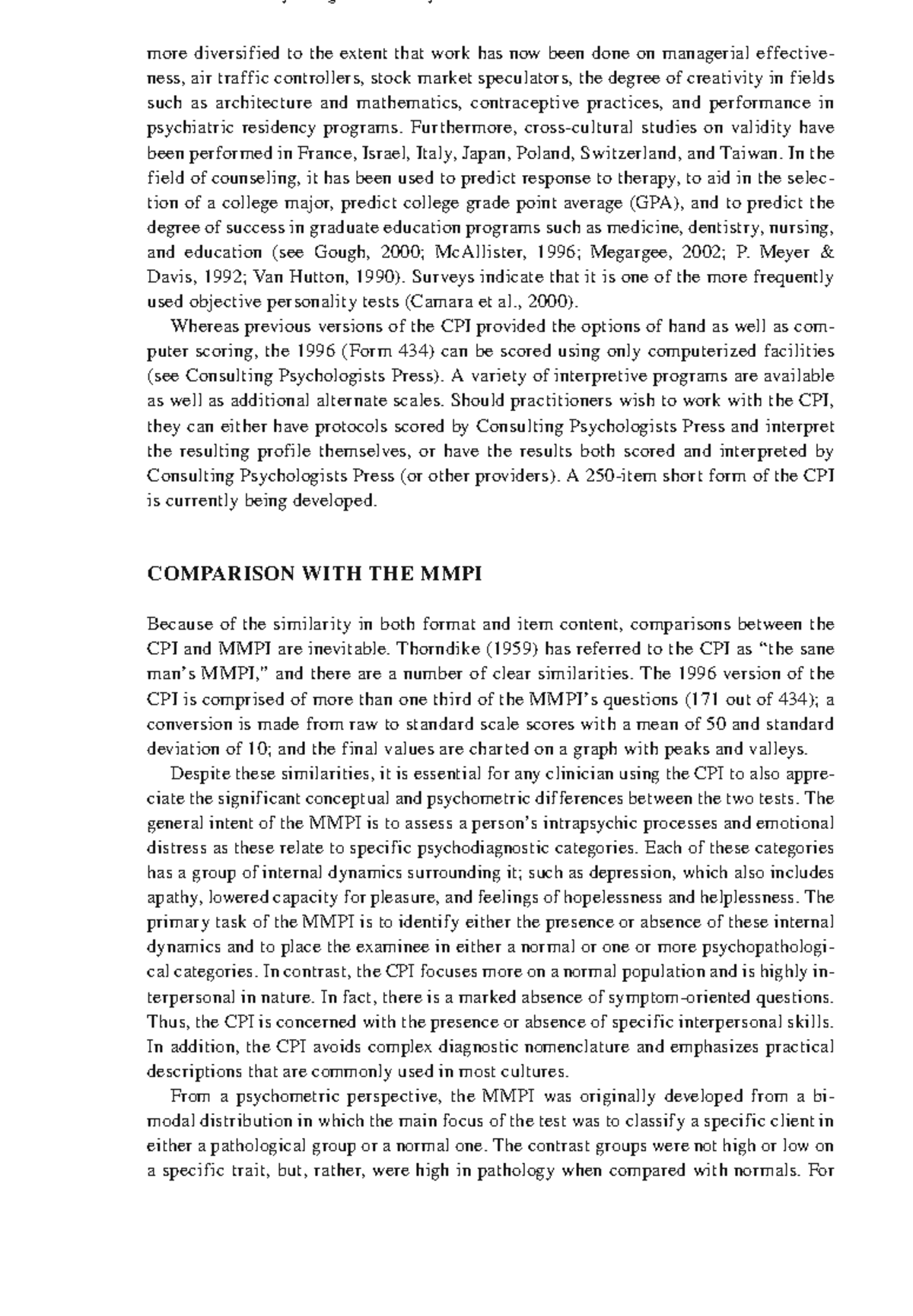 Lecture notes personality psycology-62 - 358 California Psychological ...