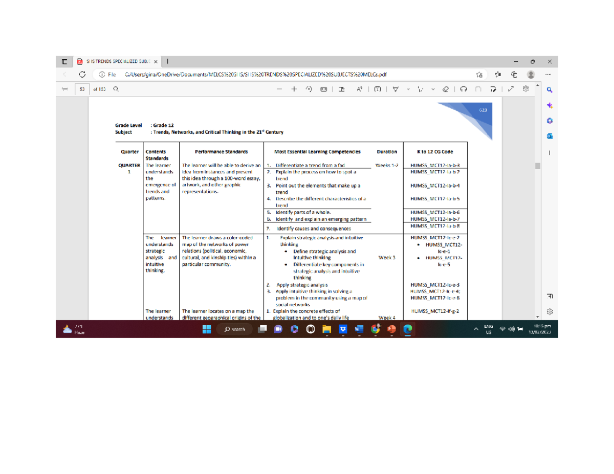 Trends Melcs - Basic Communication Arts And Skills - Studocu