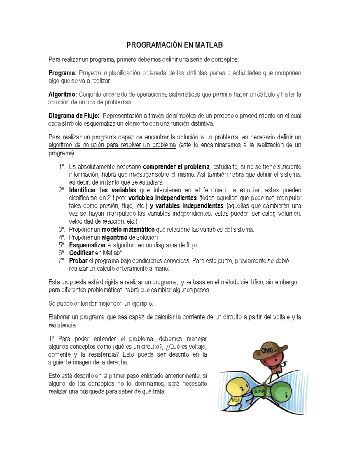 Programación EN Matlab - PROGRAMACIÓN EN MATLAB Para realizar un ...