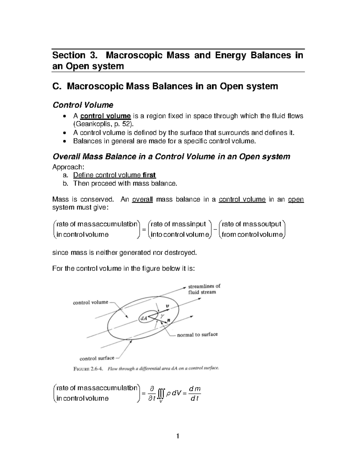 S3A Macroscopic Mass and Energy Balances - Section 3. Macroscopic Mass ...