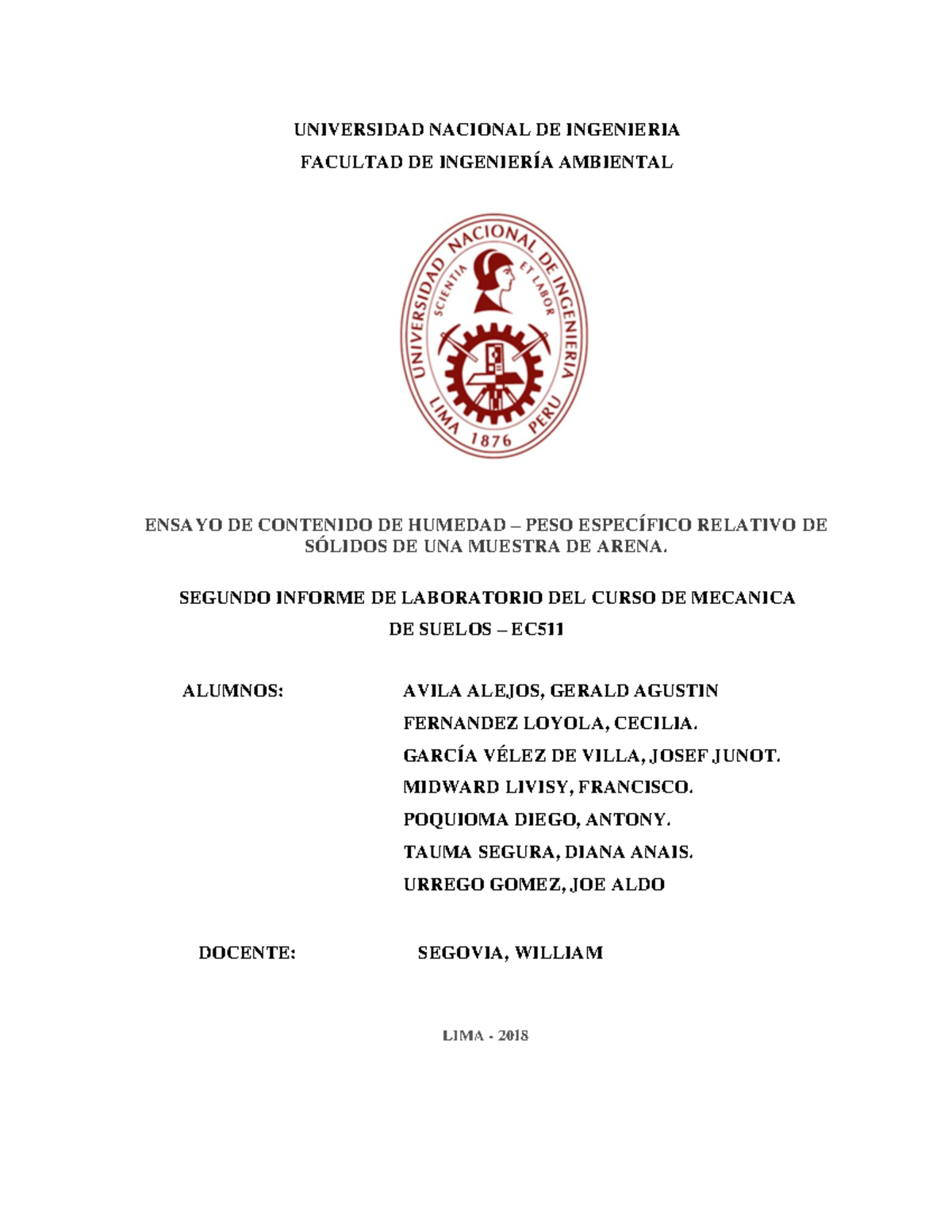 Informe suelos LAB-02 revi Final - Warning: TT: undefined function: 32 LIMA - 2018 ...