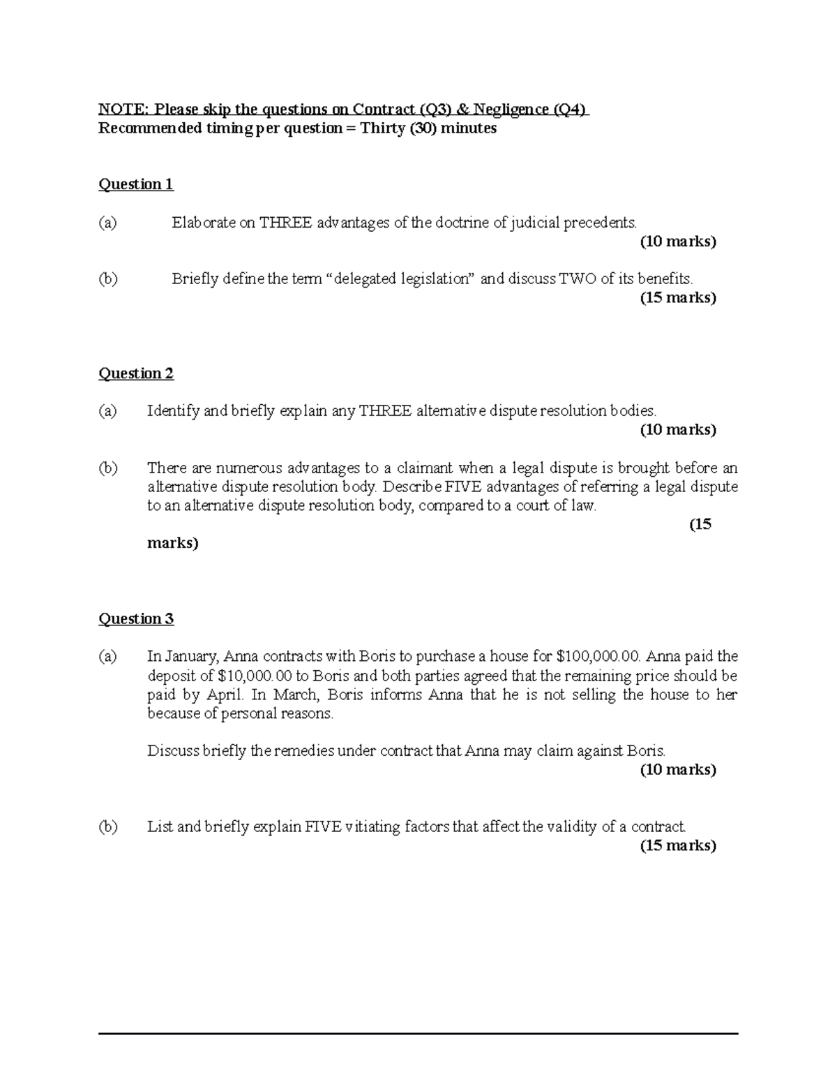 Sample Questions for Practice - NOTE: Please skip the questions on ...