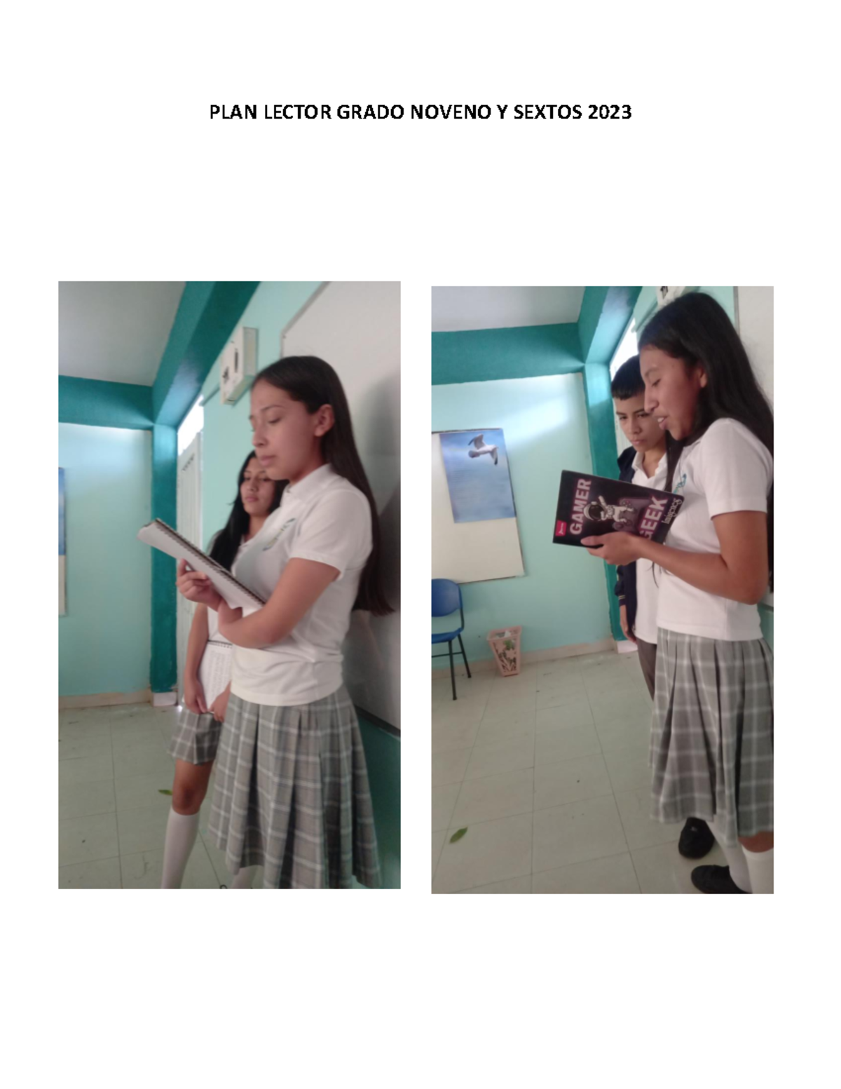 PLAN Lector Grado Noveno Y Sextos 2023 - etica - PLAN LECTOR GRADO NOVENO Y SEXTOS - Studocu