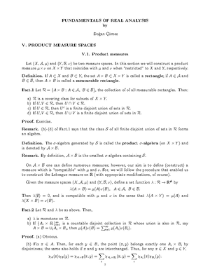 Math 750 - Lec 3 Notes - FUNDAMENTALS OF REAL ANALYSIS by Do˘gan C ...