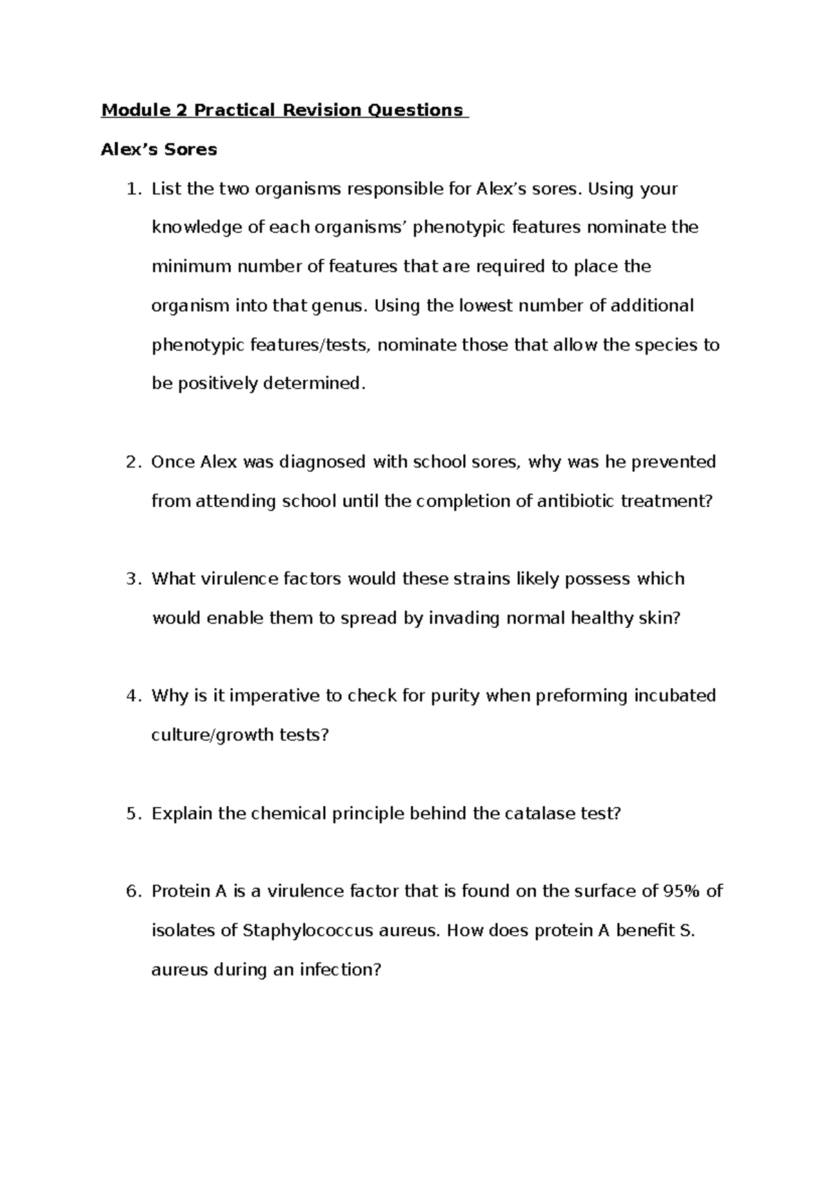 Module 2 Practical Revision Questions - Module 2 Practical Revision ...