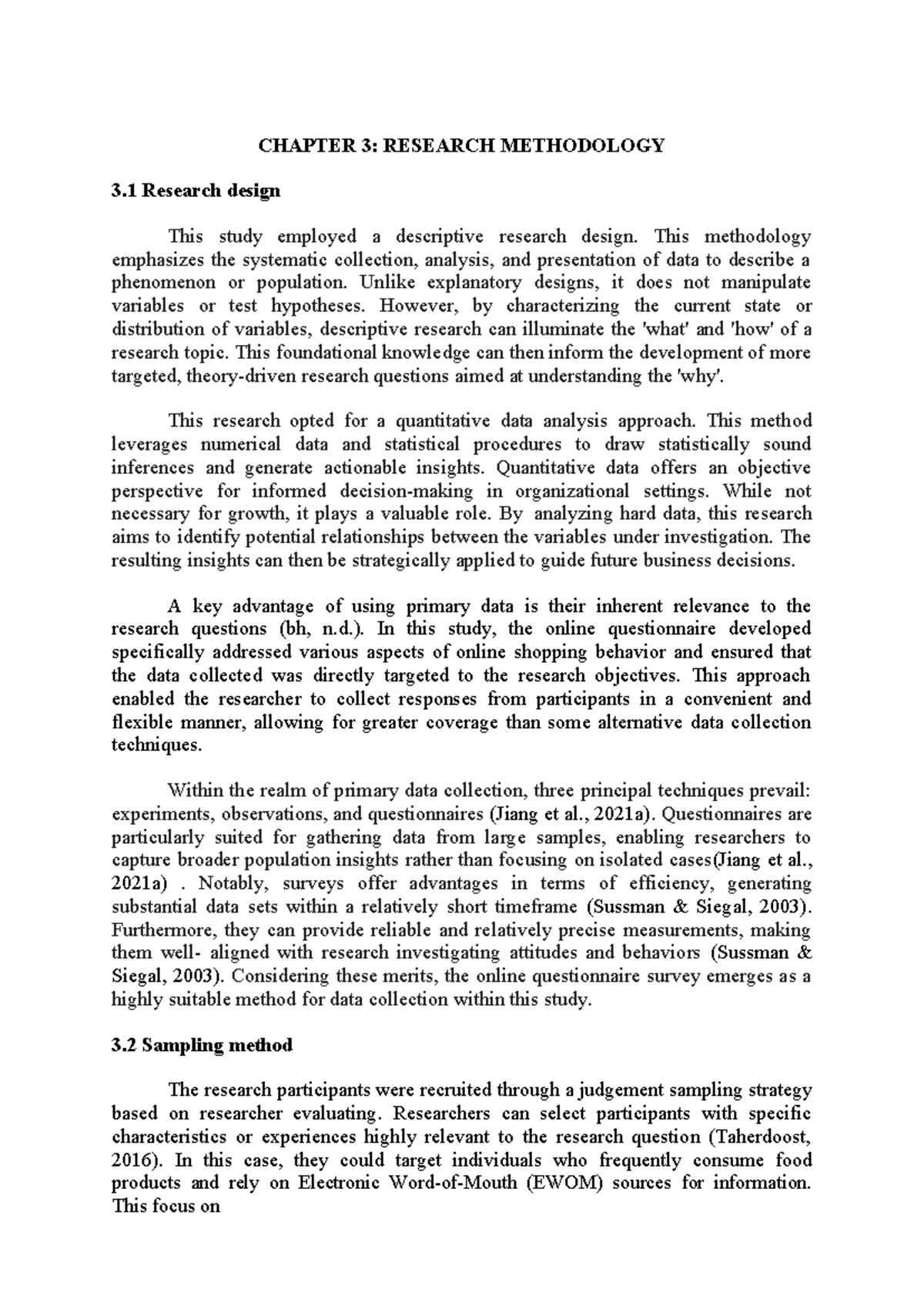 Chap 3 4 - NCKH - CHAPTER 3: RESEARCH METHODOLOGY 3 Research design ...