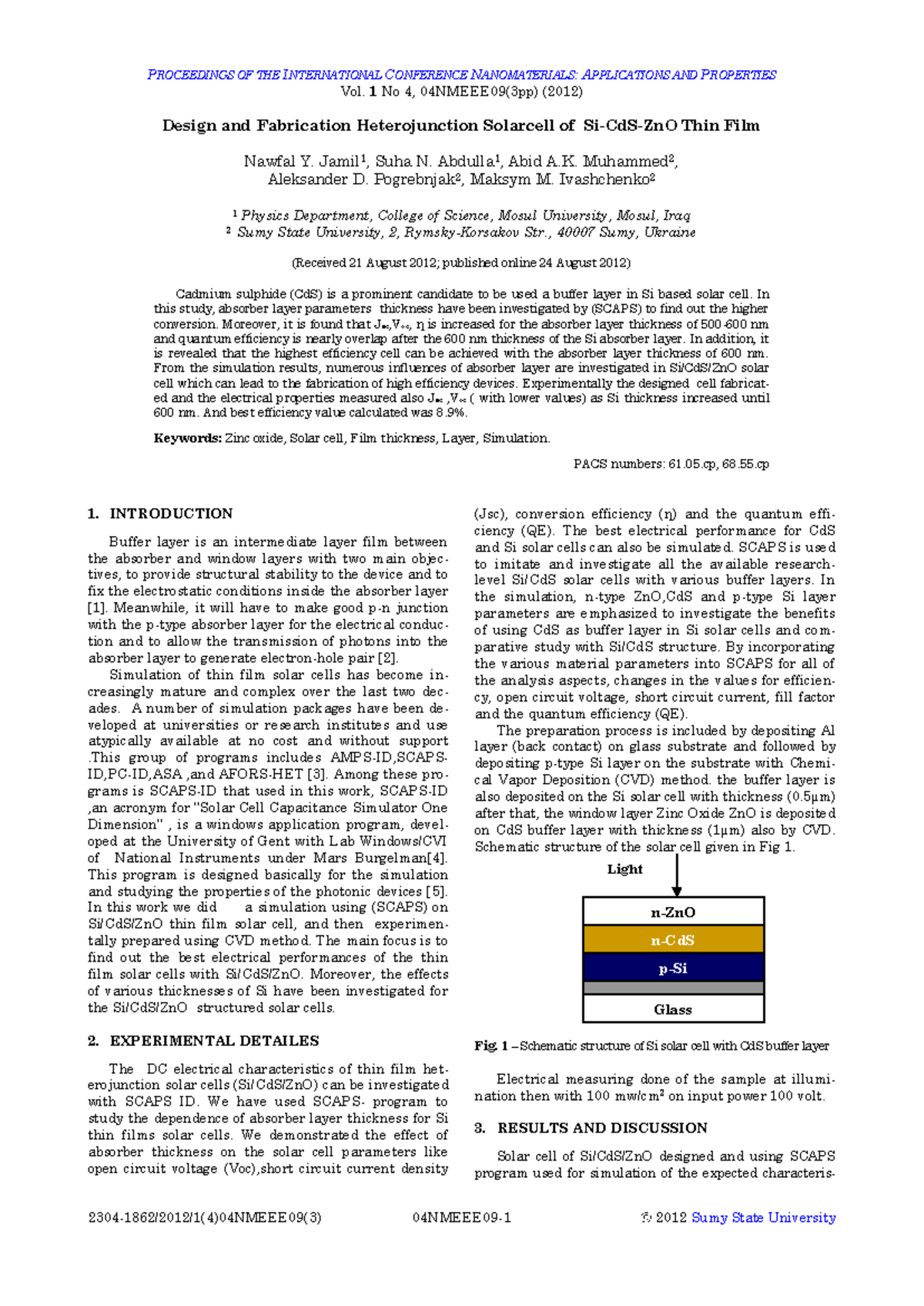 Princon 2012 1 4 74 - PROCEEDINGS OF THE INTERNATIONAL CONFERENCE ...