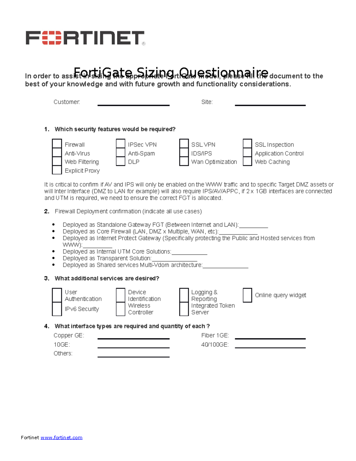 Fort Gate Sizing Sheet - In order to assist in sizing the appropriate ...