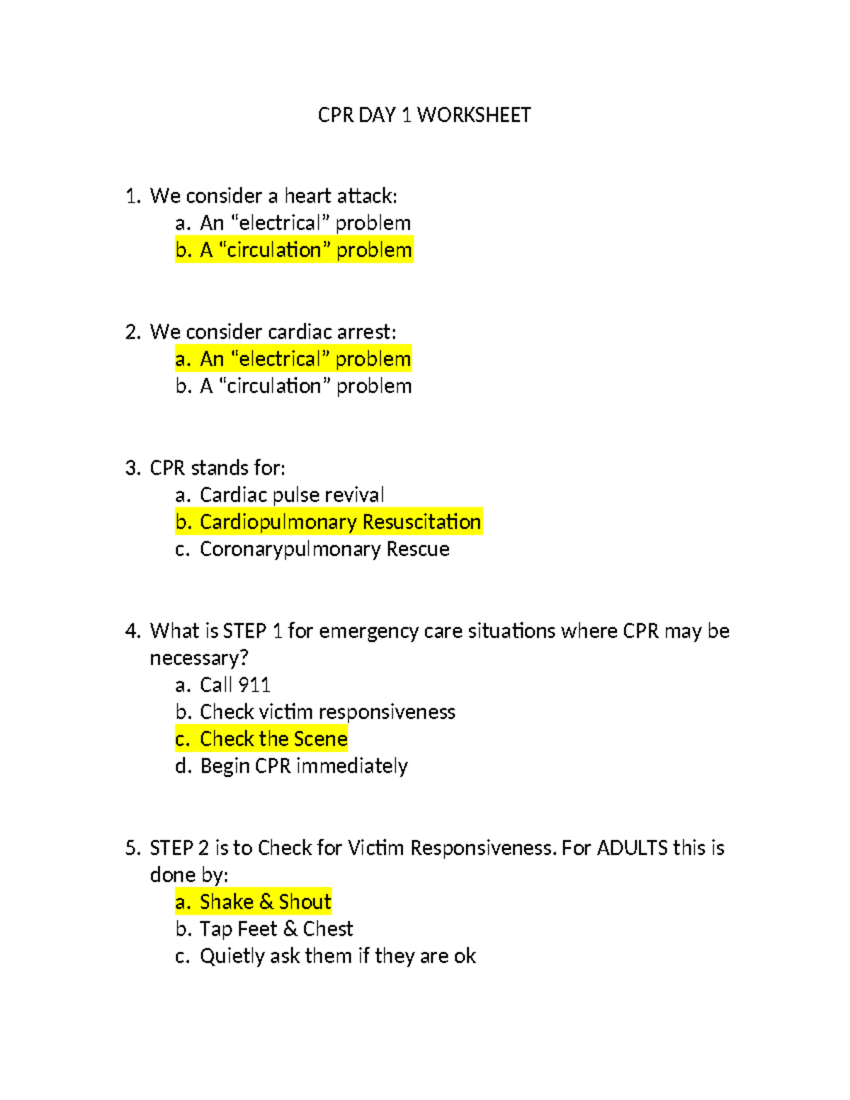 CPR DAY 1 Worksheet - defeliwnfoklqmnae4rgkl;emn45klrs;gme;5lksgm - CPR ...
