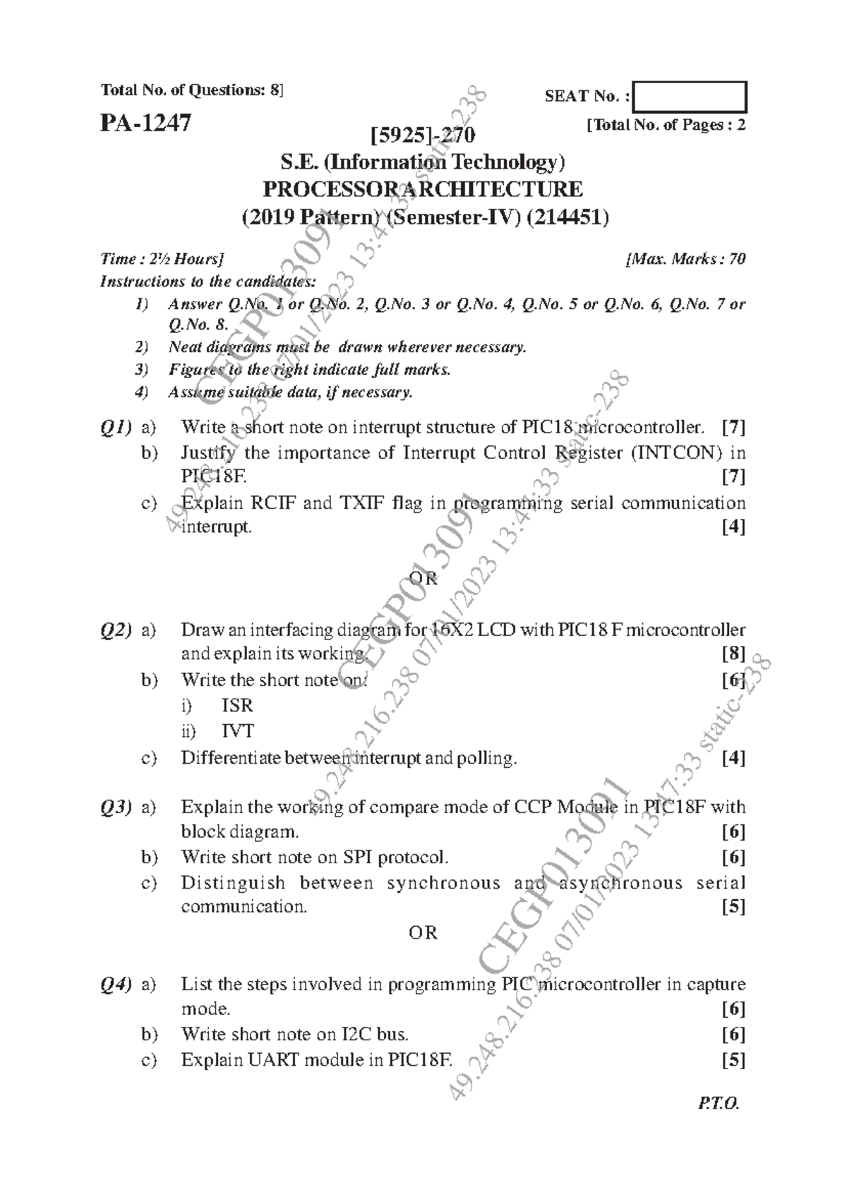 Nov Dec 2022-3 - it is an exam paper for practice - Total No. of Questions: 8] [5925]- S. - Studocu