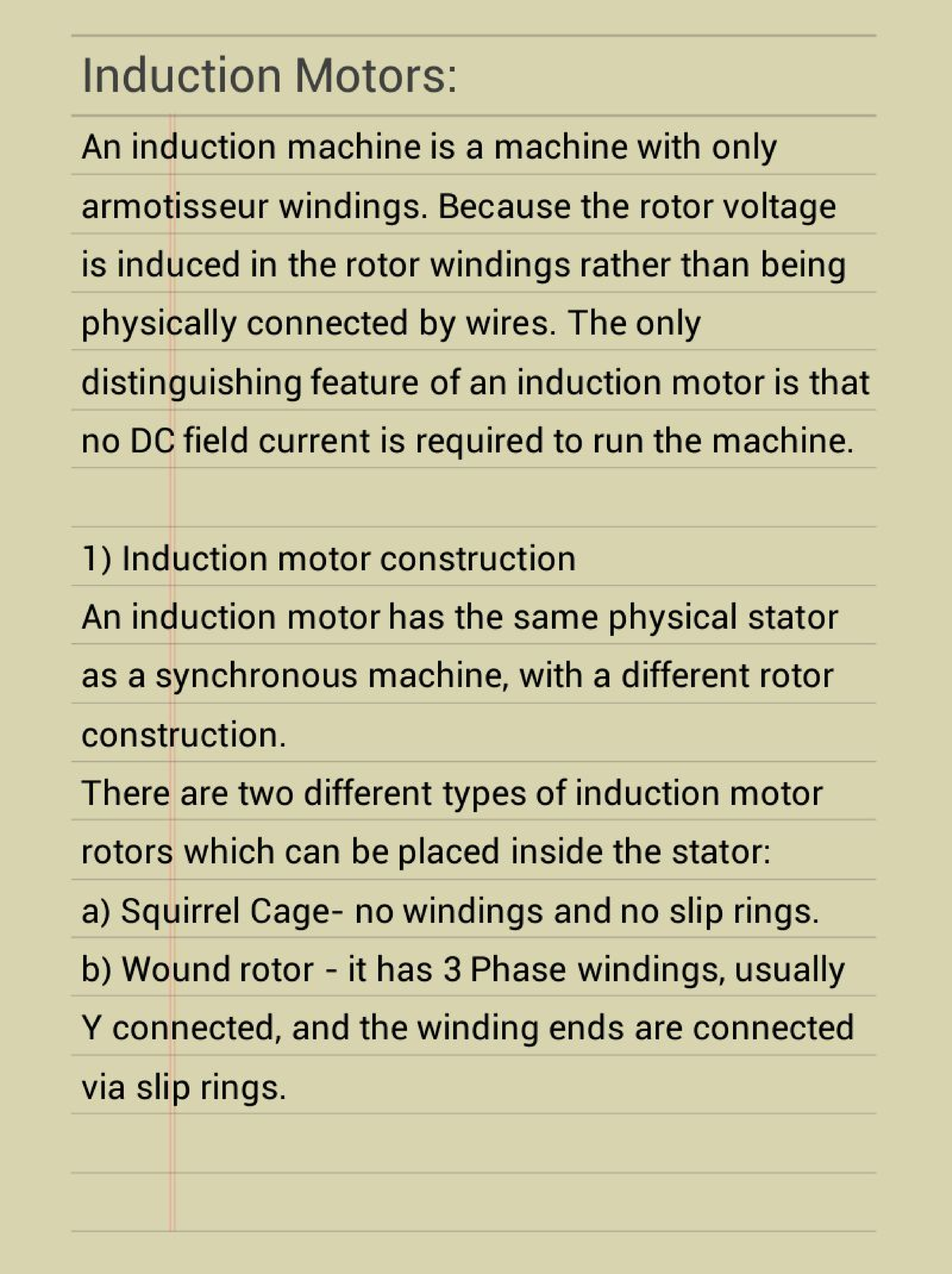 Chapter 7 - Electric Machines need to know formulas and concepts ...