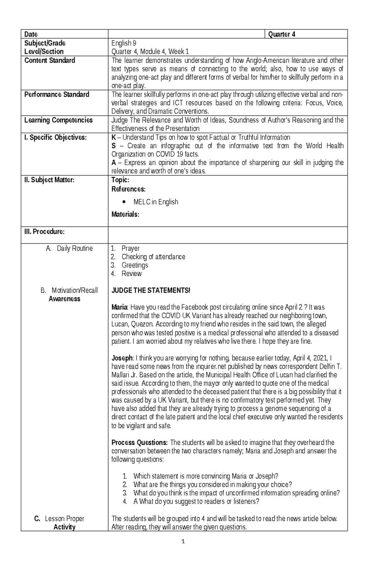 9 Judge THE Relevance AND Worth OF Ideas Soundness OF Author'S ...