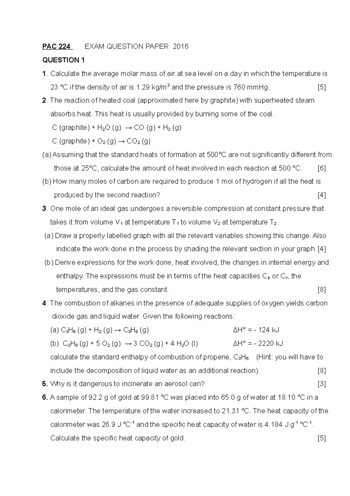 Exam 12 November 2016, questions - PAC 224 EXAM QUESTION PAPER 2016 ...